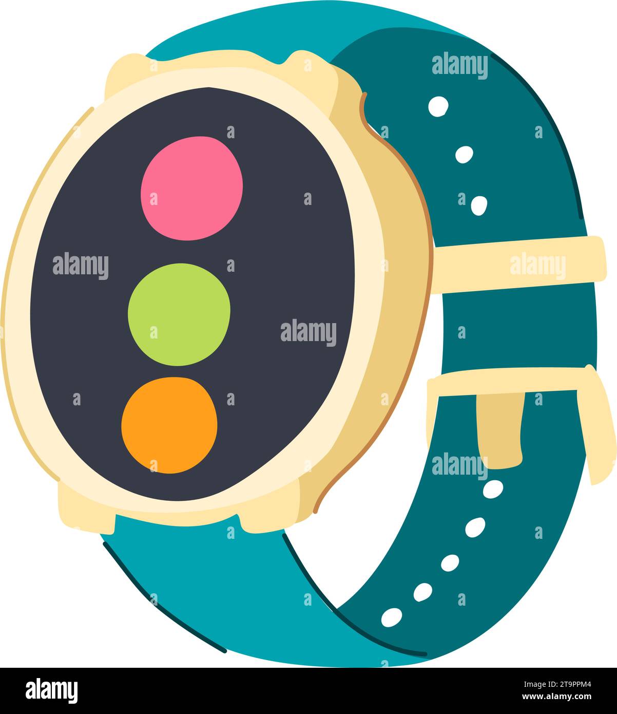 technology smart watch cartoon vector illustration Stock Vector Image ...