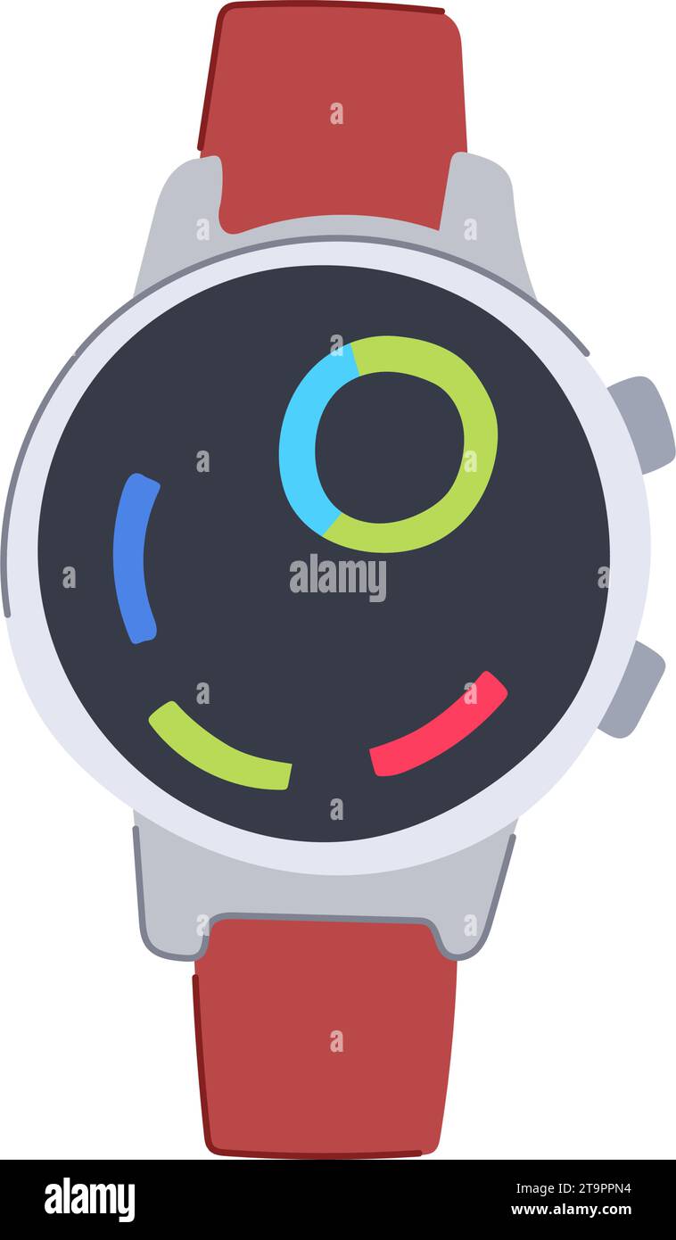 wearable smart watch cartoon vector illustration Stock Vector Image ...