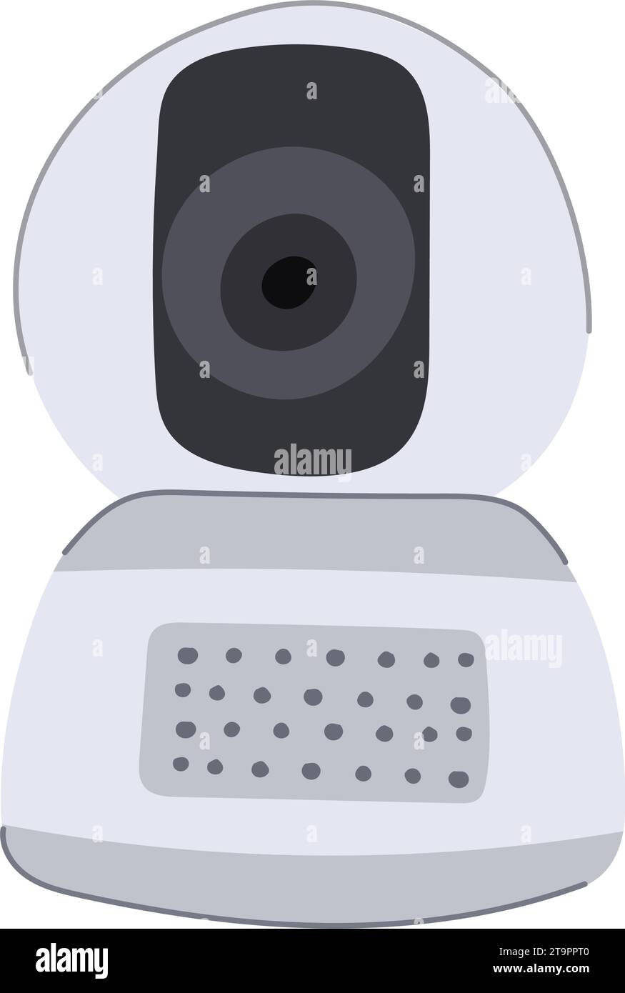 office table camera cartoon vector illustration Stock Vector Image ...