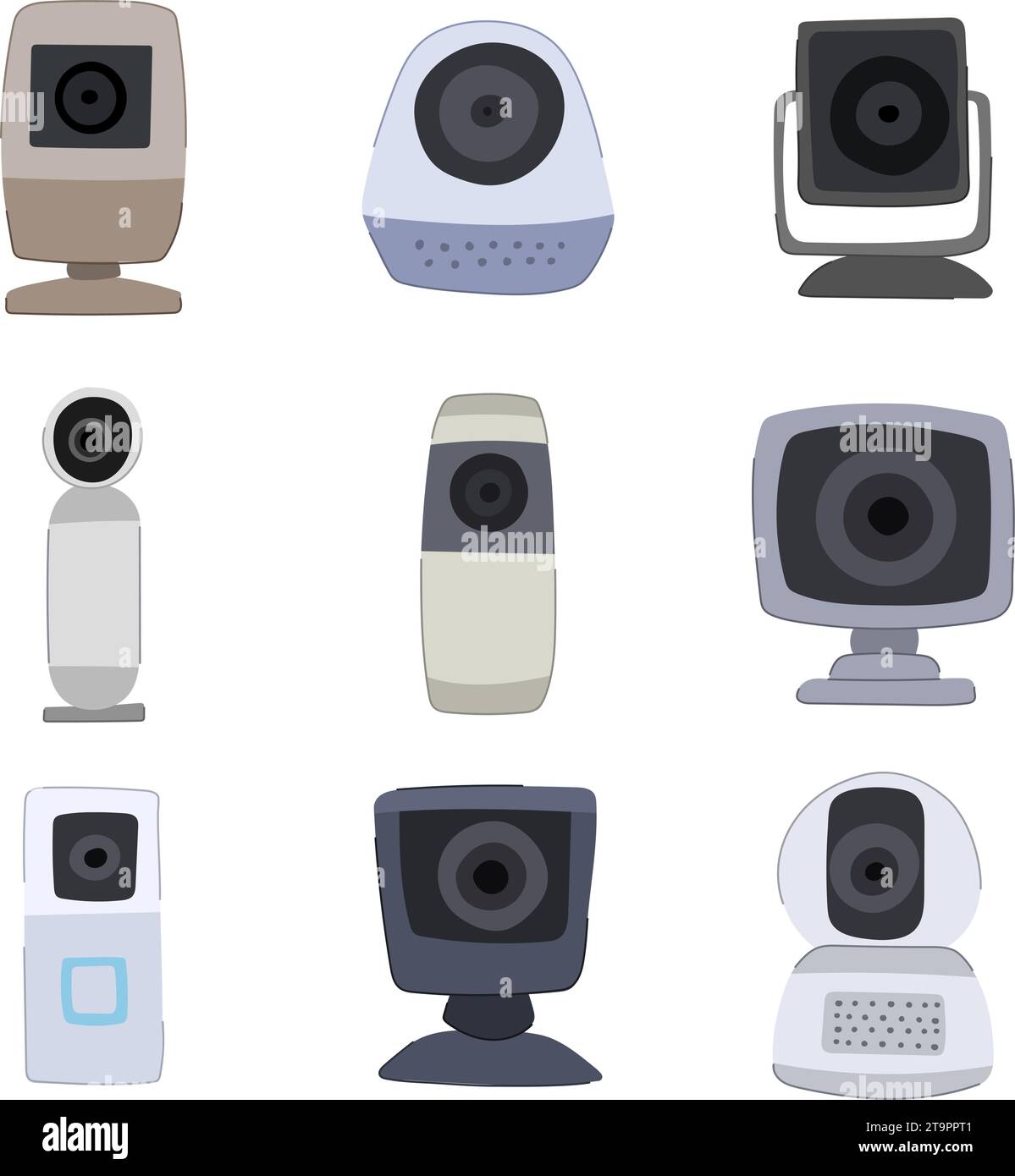 table camera set cartoon vector illustration Stock Vector Image & Art ...