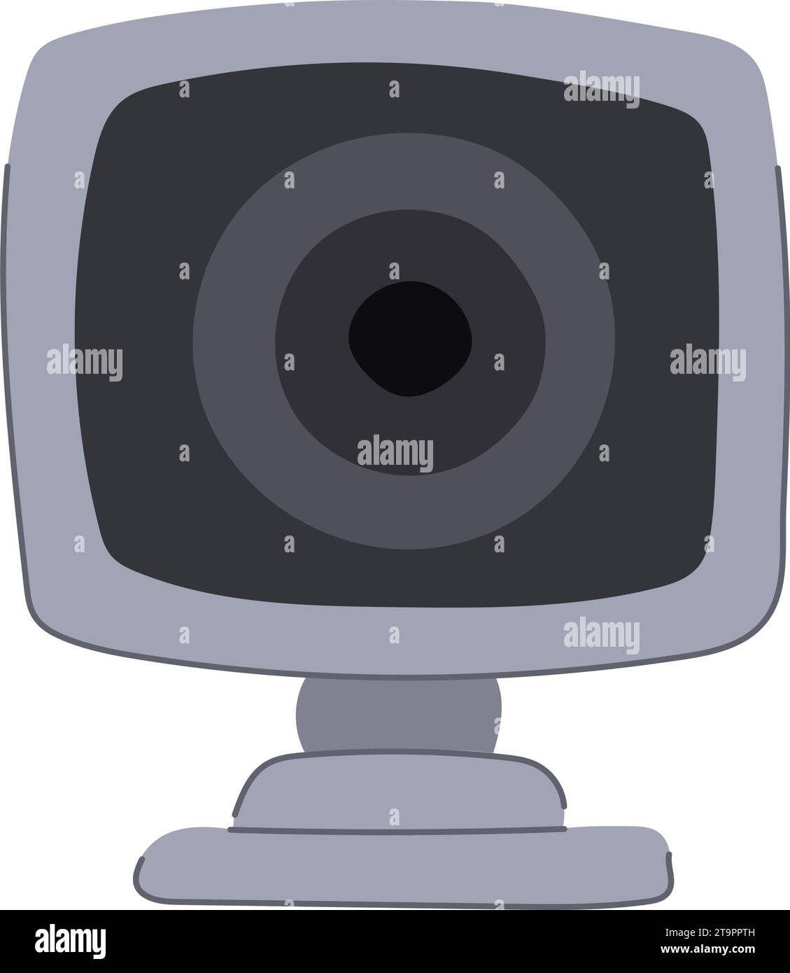 desk table camera cartoon vector illustration Stock Vector Image & Art ...