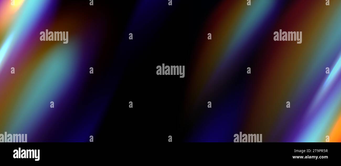 Black background with abstract iridescent gradient. Vector realistic ...