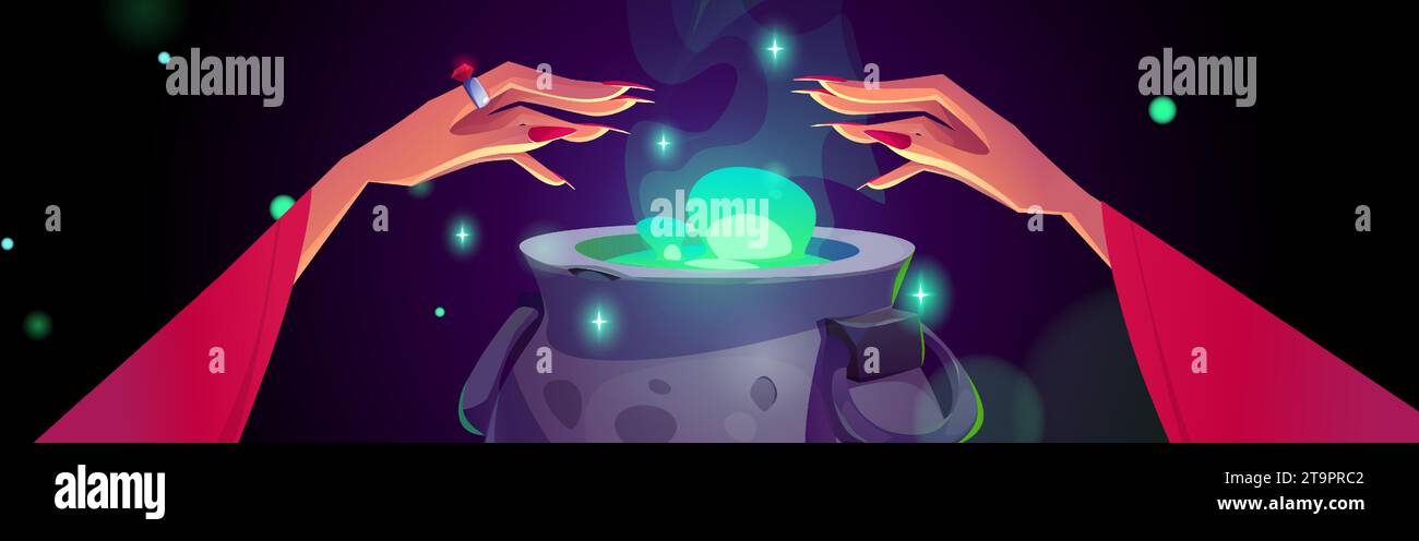 Cartoon cauldron black hi-res stock photography and images - Alamy