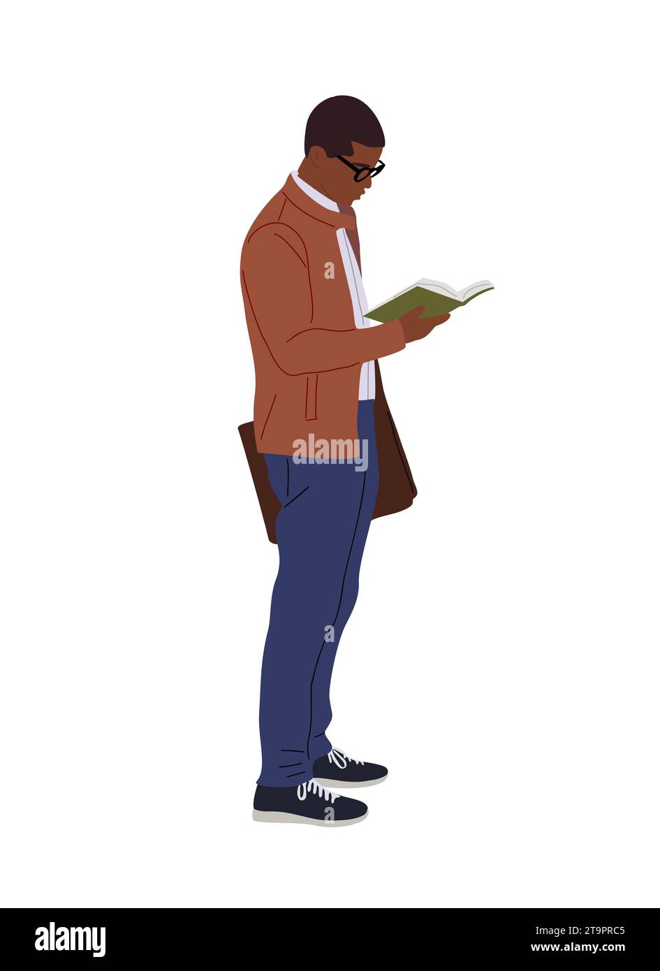 Black boy with book Cut Out Stock Images & Pictures - Alamy