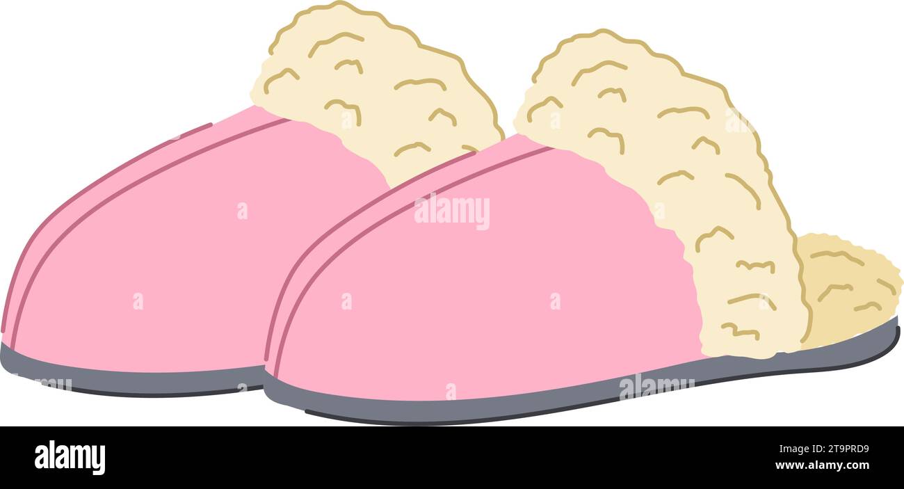 female women slippers cartoon vector illustration Stock Vector Image ...