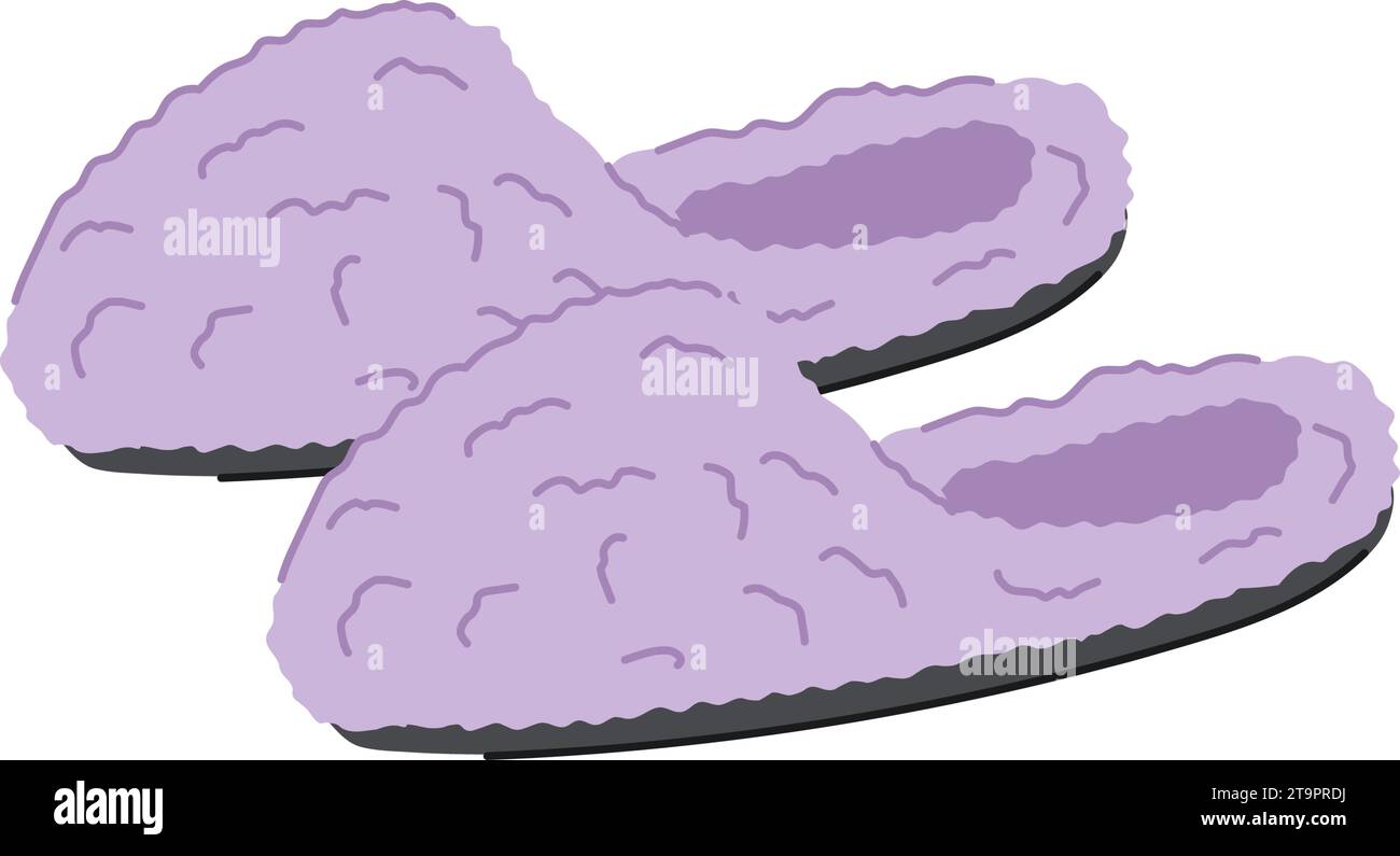 bedroom women slippers cartoon vector illustration Stock Vector Image ...