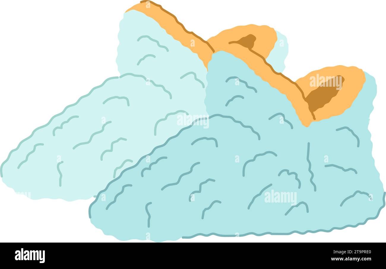 sleep women slippers cartoon vector illustration Stock Vector Image ...