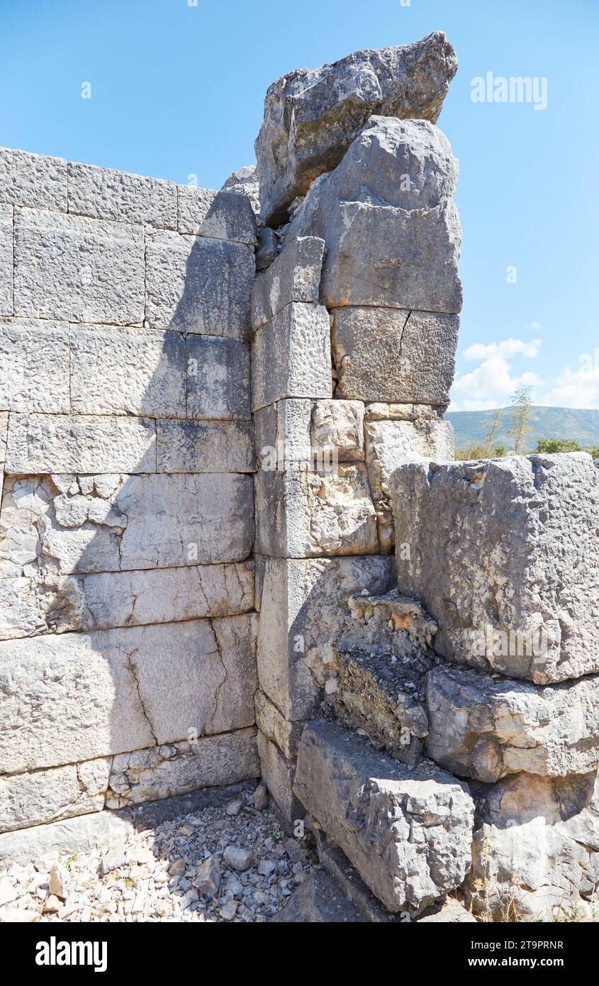 The Cyclopean walls of Daorson, outside of Stolac, Bosnia and ...
