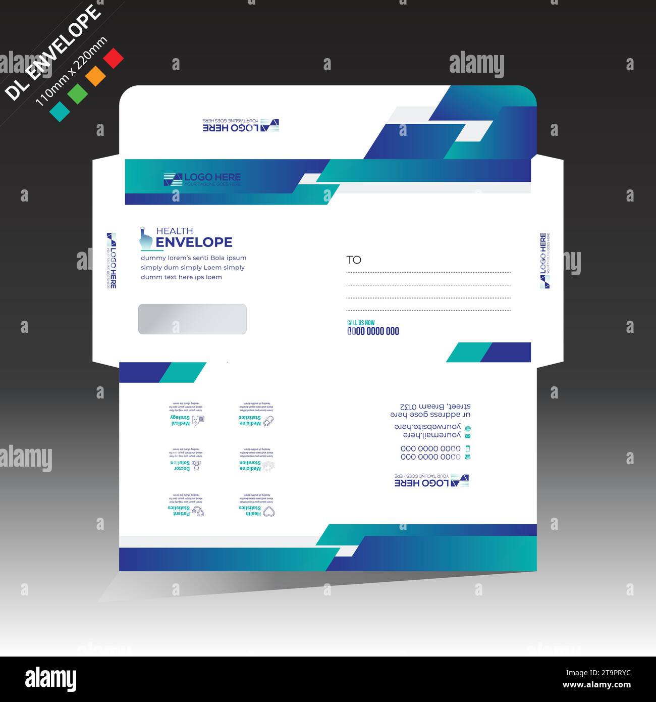 vector envelope design for any best company use Stock Vector Image ...