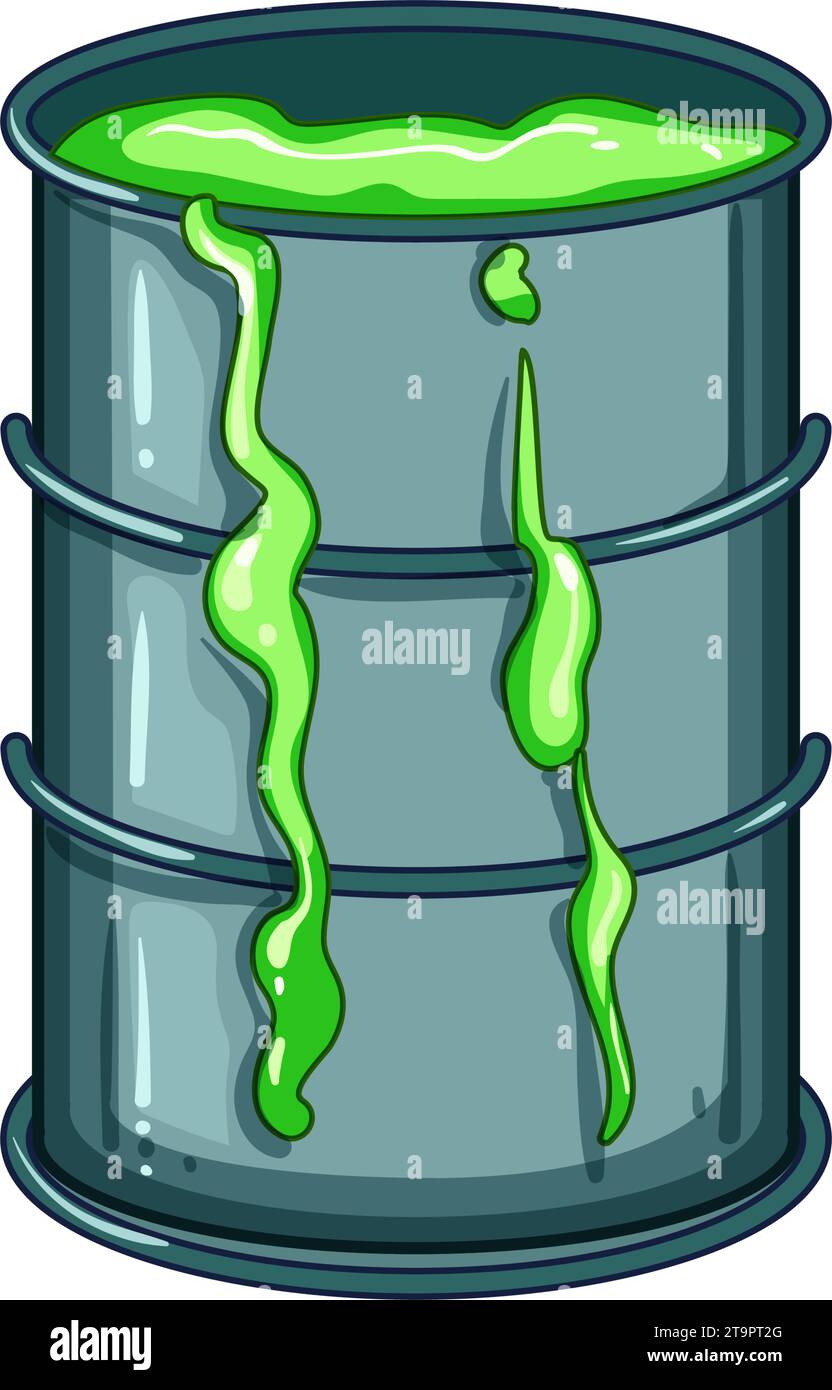 storage hazard chemical waste cartoon vector illustration Stock Vector ...