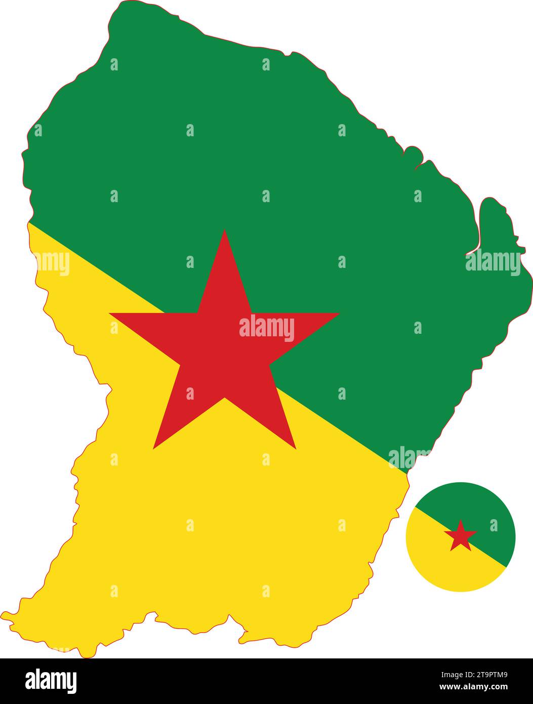 French guiana Map and Flag Stock Vector Image & Art - Alamy