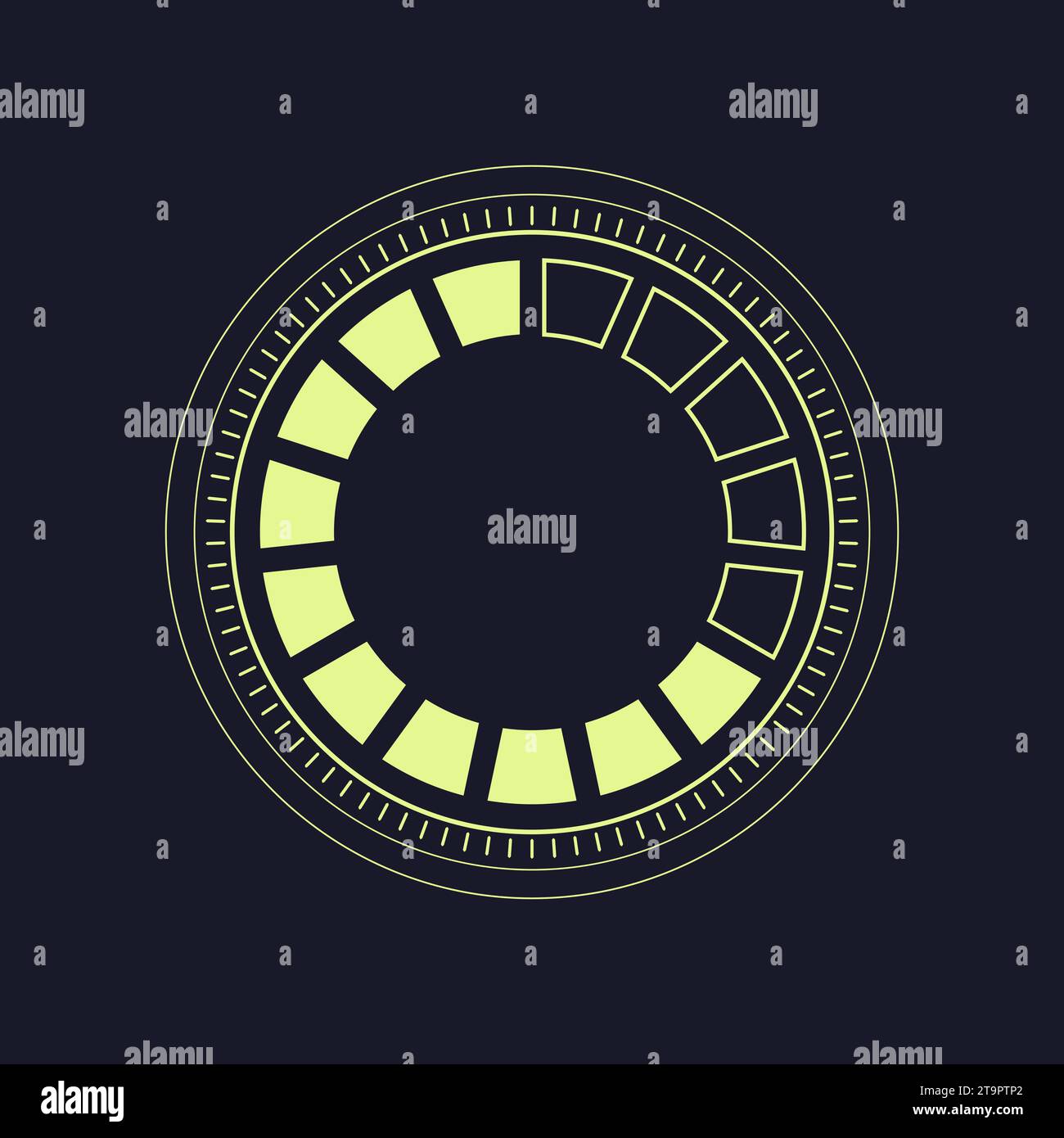 element hud round frame cartoon vector illustration Stock Vector Image ...
