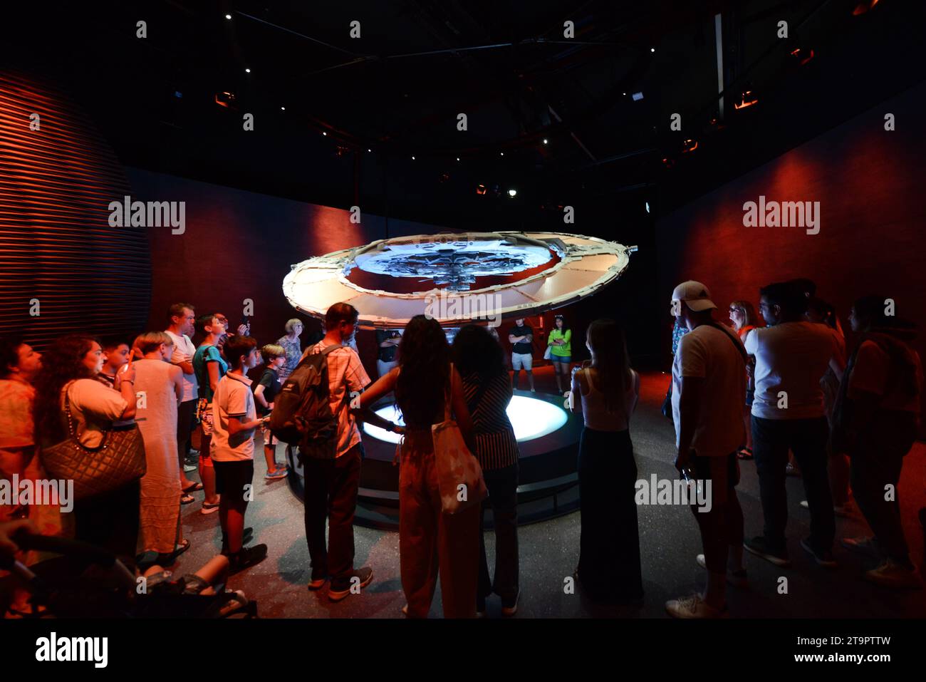 The Orbital Space Station (OSS) Hope exhibits at the Museum of the ...