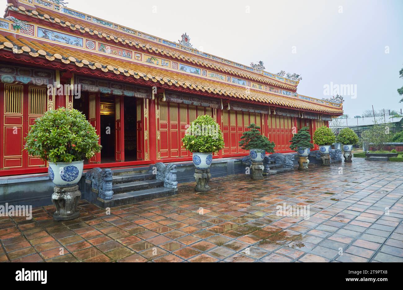 The Hue Citadel, the ancestral home of the Nguyen clan in Hue, Vietnam ...