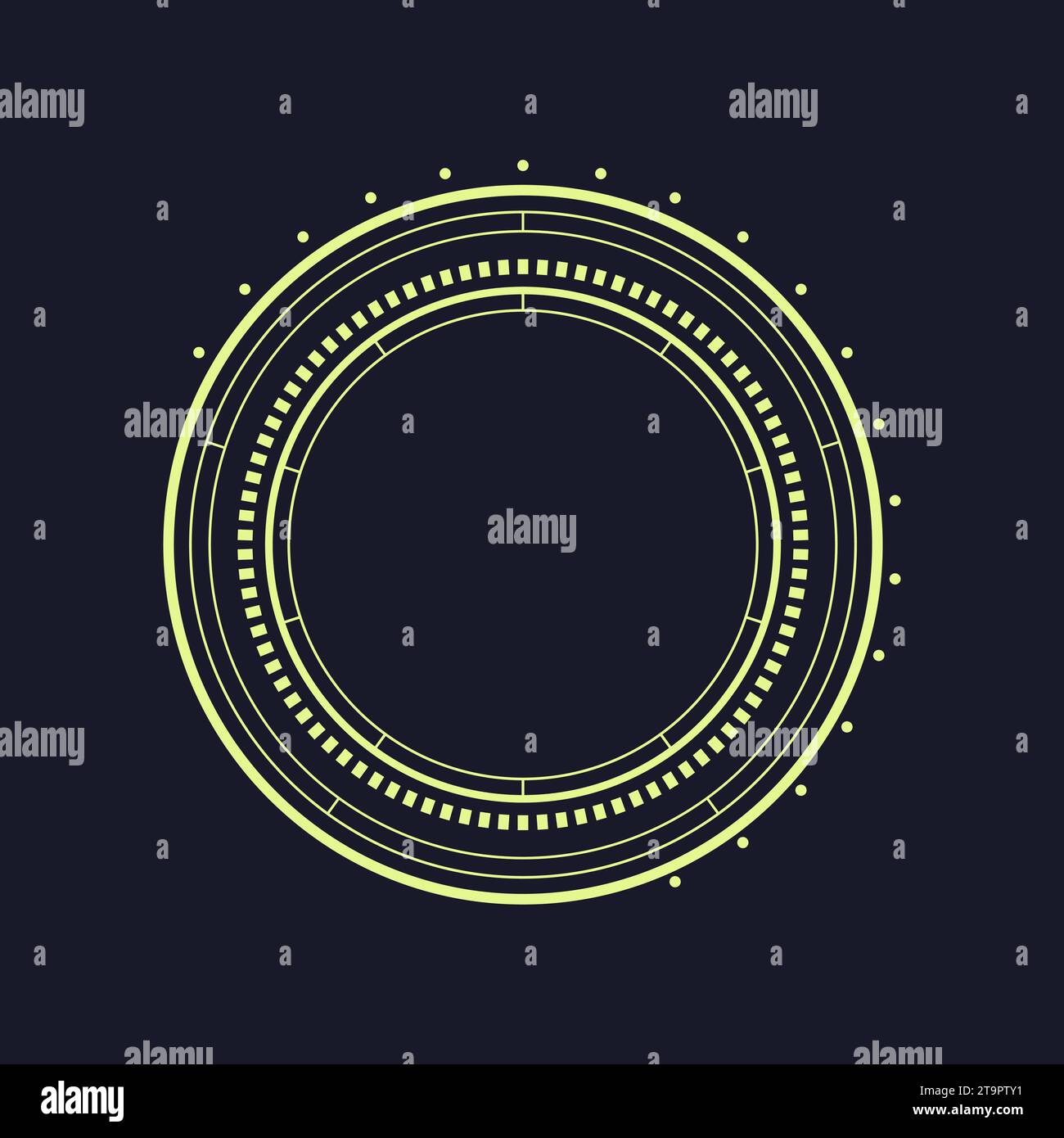 graphic hud round frame cartoon vector illustration Stock Vector Image ...