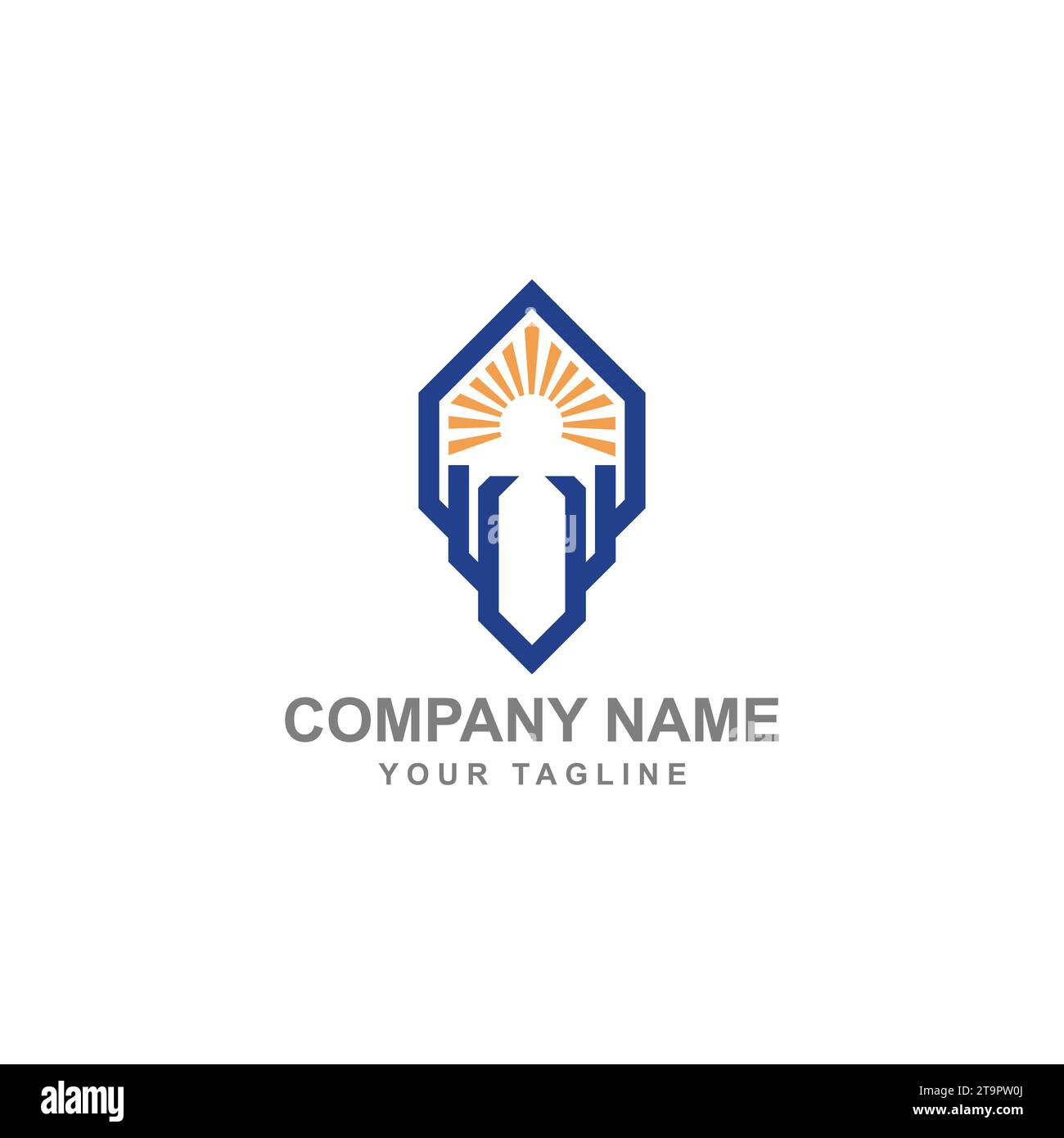 Building logo for construction company, printing with modern concept ...