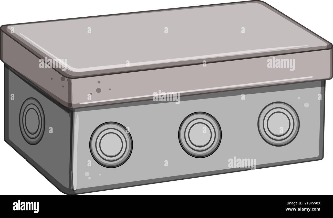 electrical junction box cartoon vector illustration Stock Vector Image ...