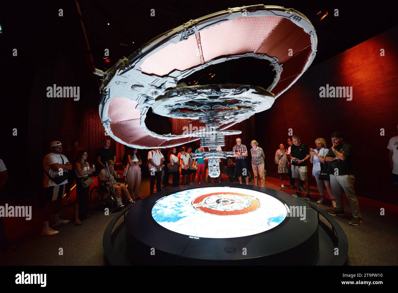 The Orbital Space Station (OSS) Hope exhibits at the Museum of the ...