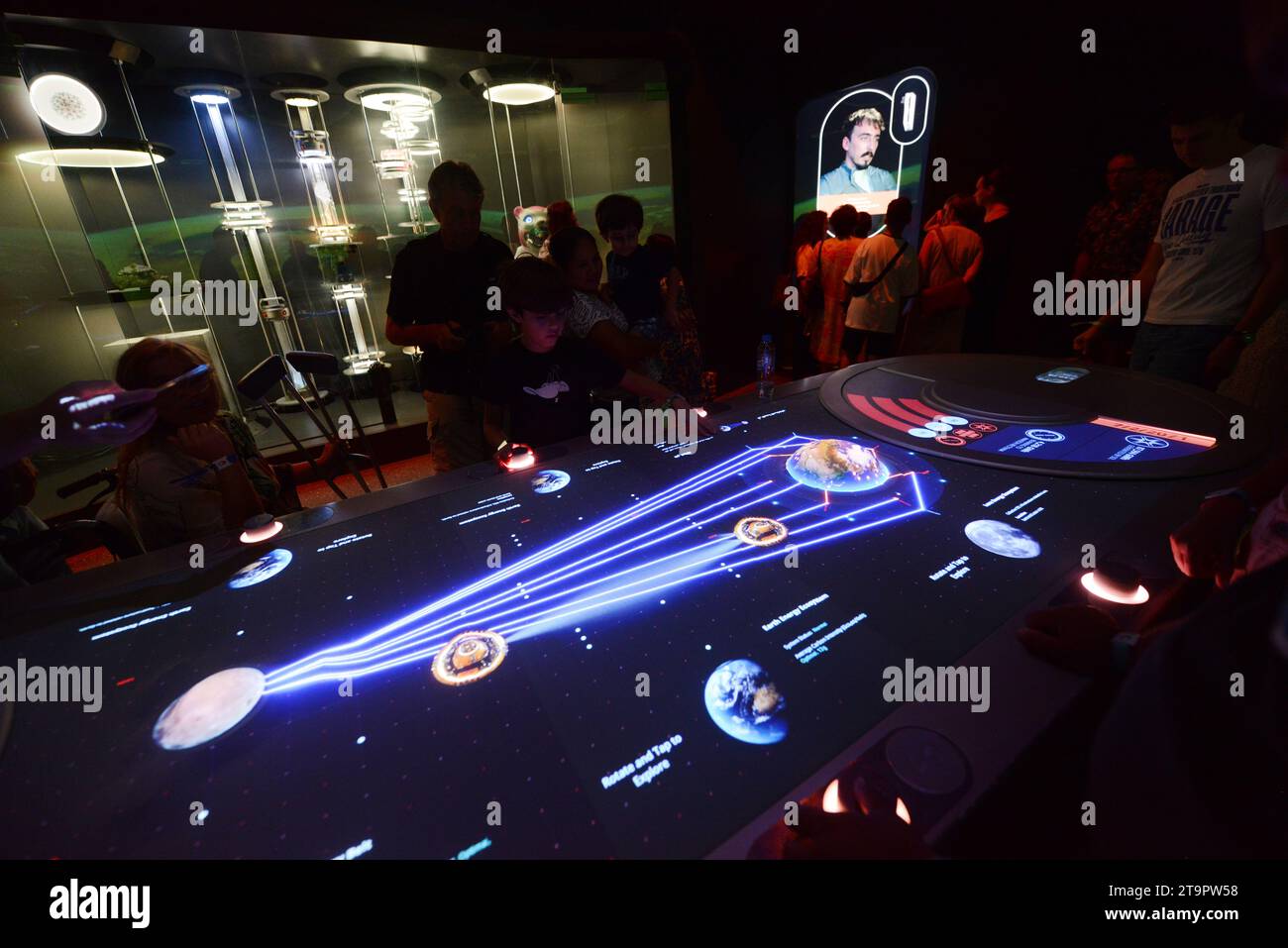 The Orbital Space Station (OSS) Hope exhibits at the Museum of the ...