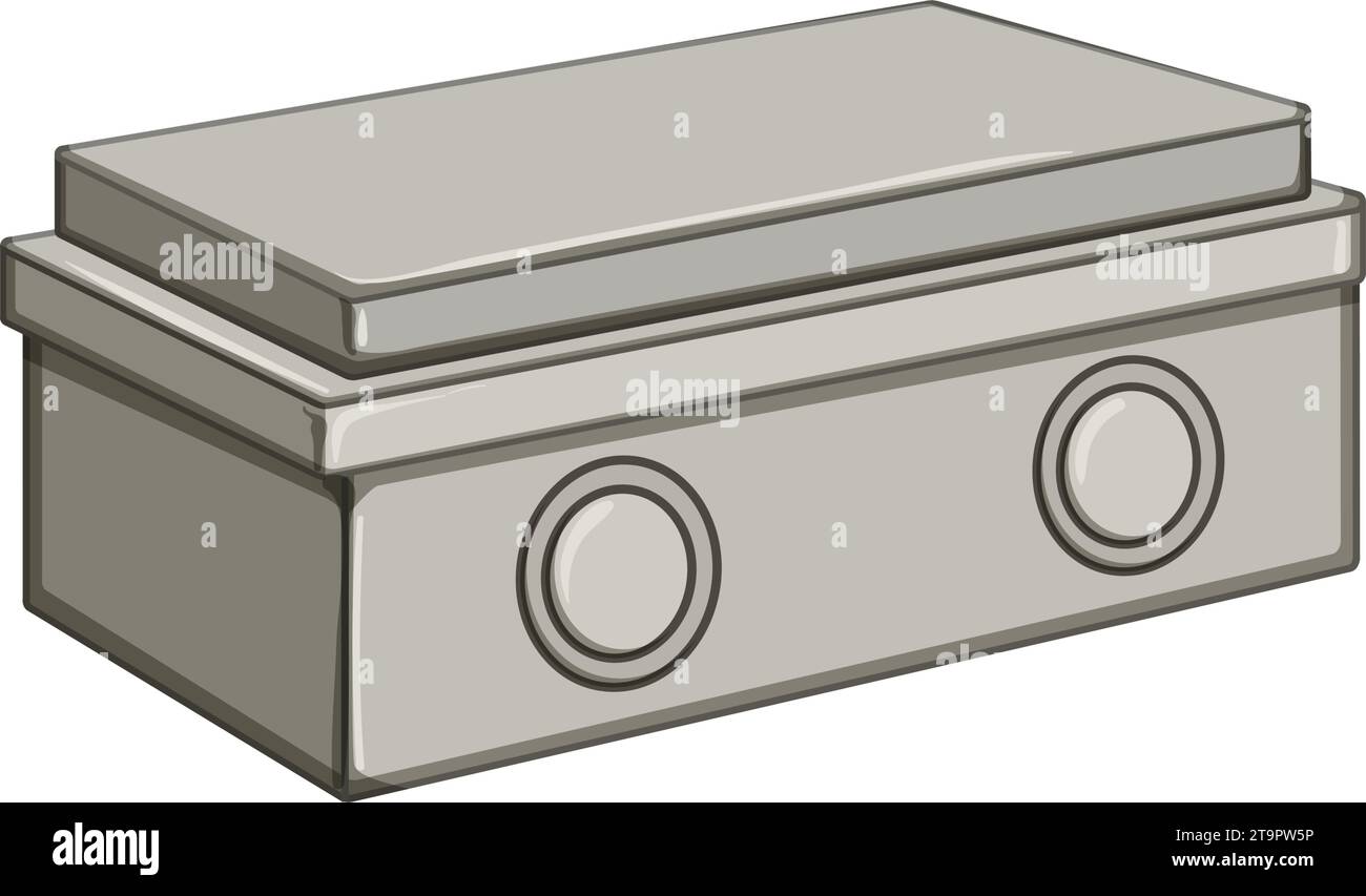 energy junction box cartoon vector illustration Stock Vector Image ...