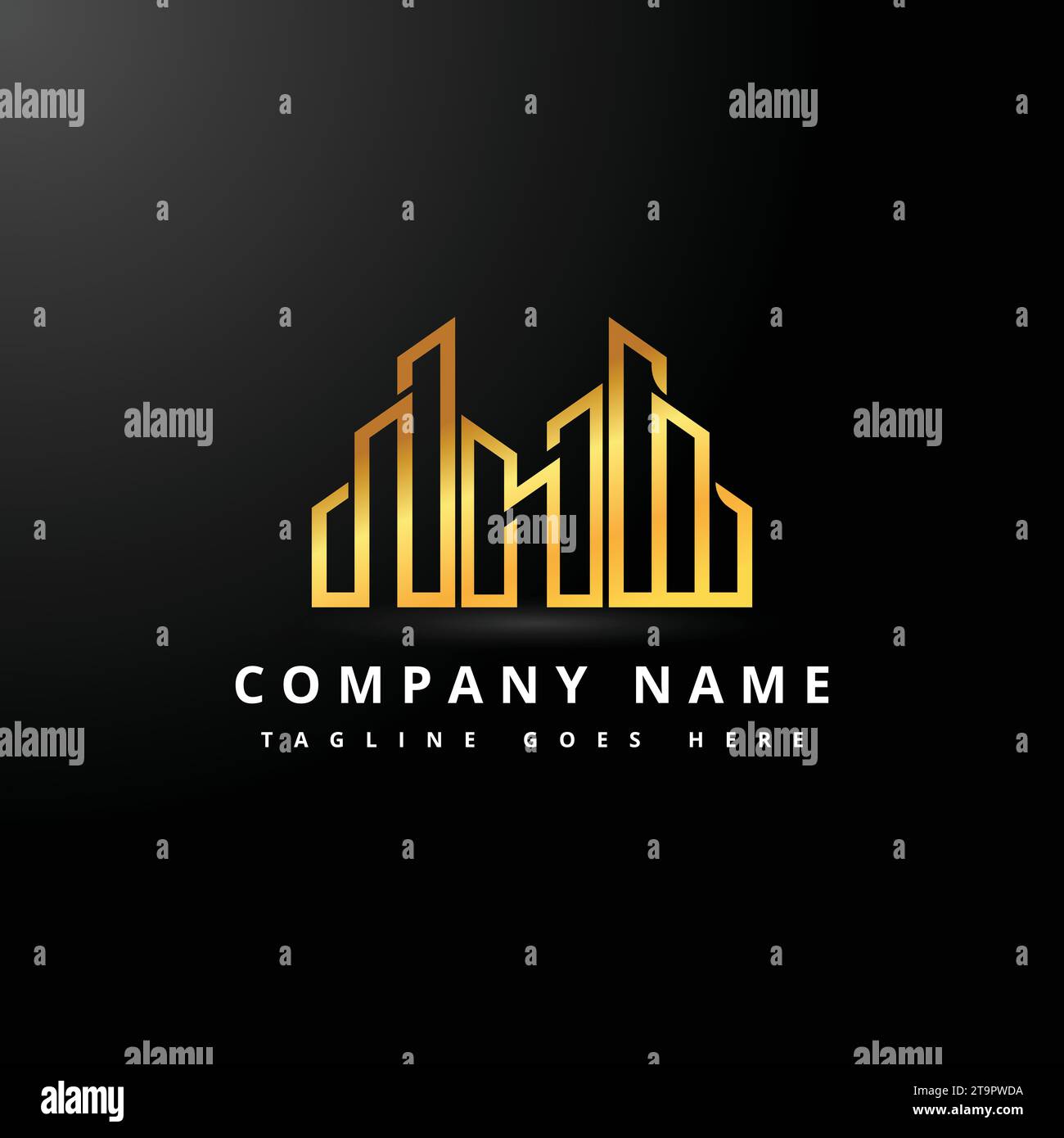 Luxury Real Estate Building Gold Vector Logo Template, Isolated In ...