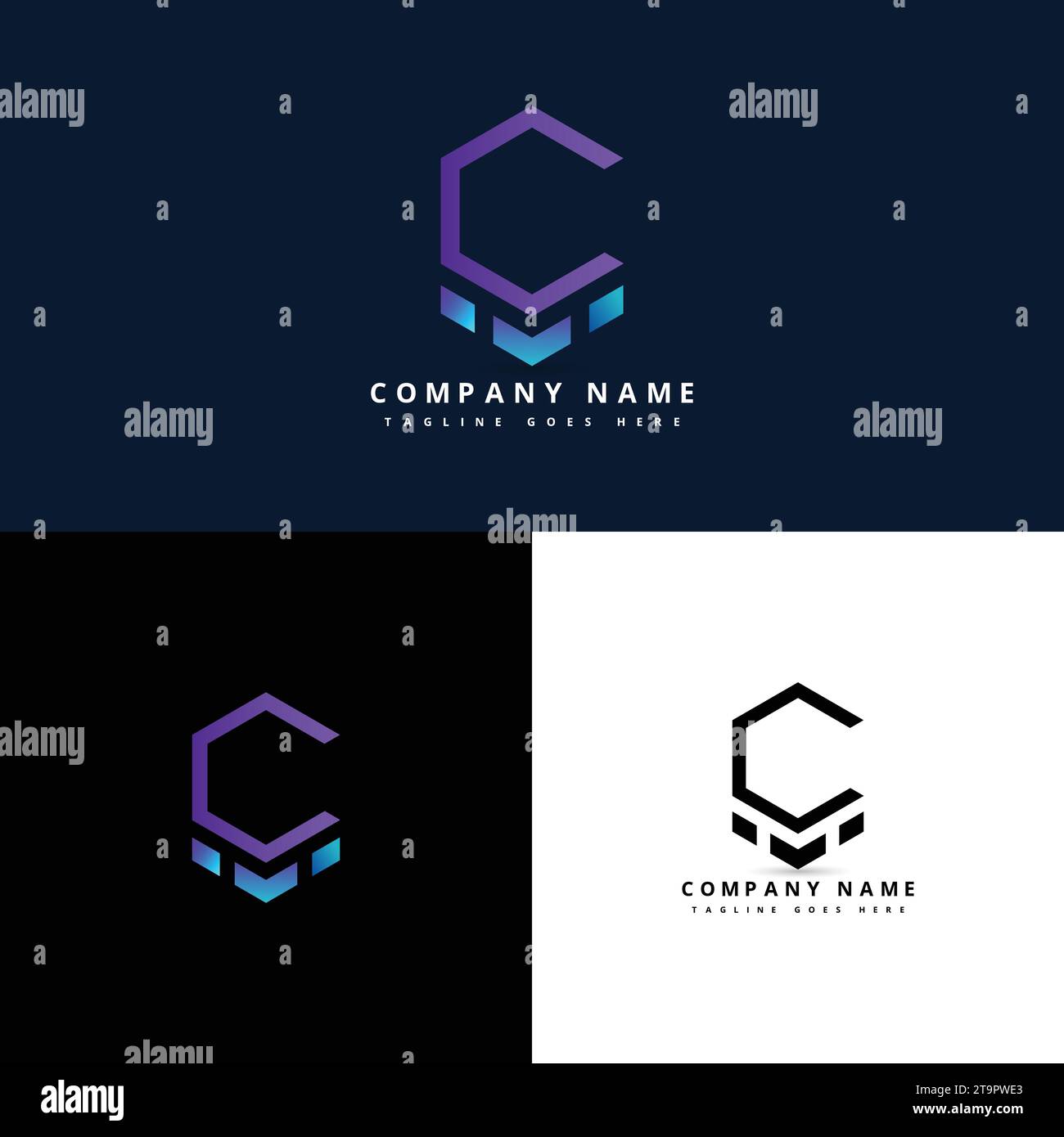 Vector Letter C Logo Design Template. Alphabet Label Sign For Branding ...