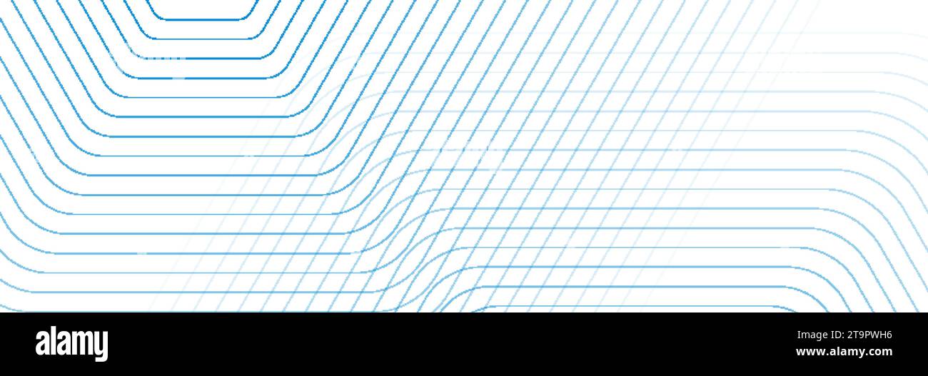 Blue hexagonal lines abstract futuristic tech background. Vector banner design Stock Vector ...