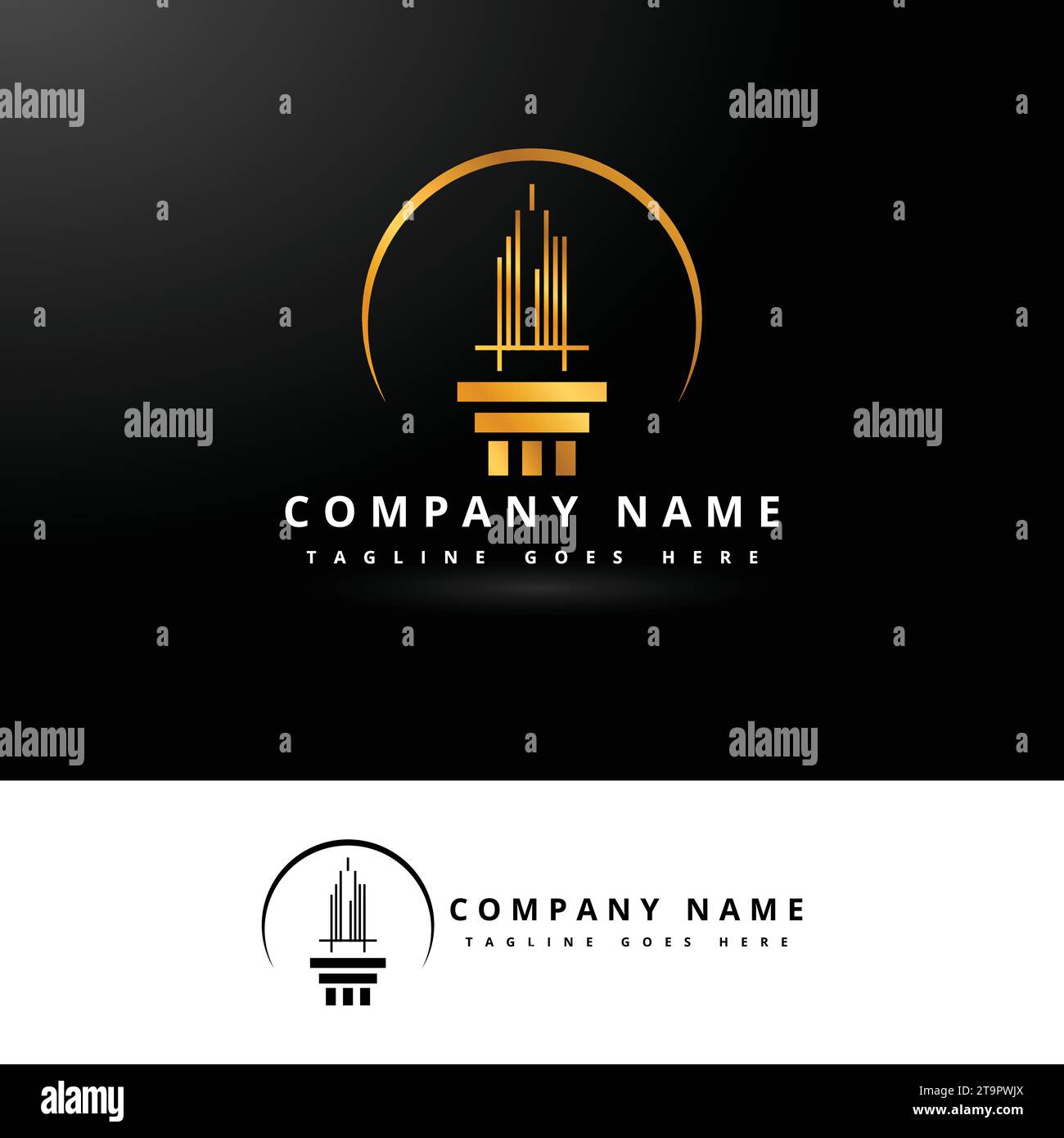 Luxury Real Estate Building Gold Vector Logo Template. Elegant Real ...