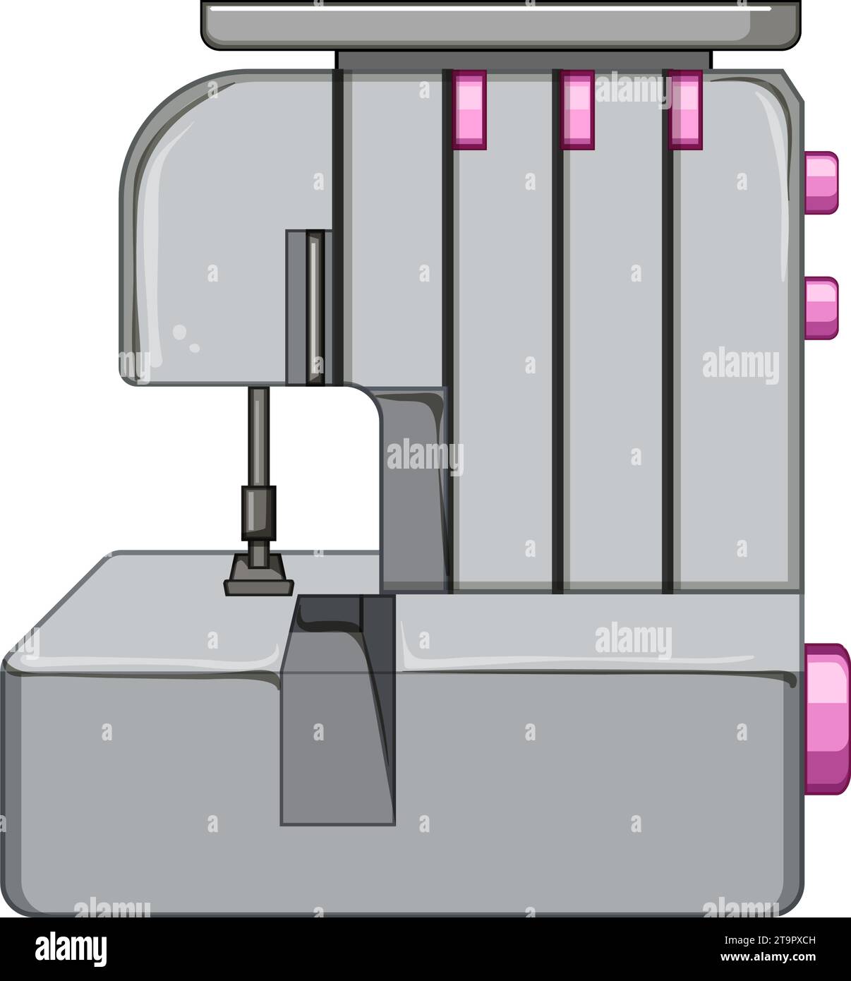 Overlock sewing machine Stock Vector Images - Alamy