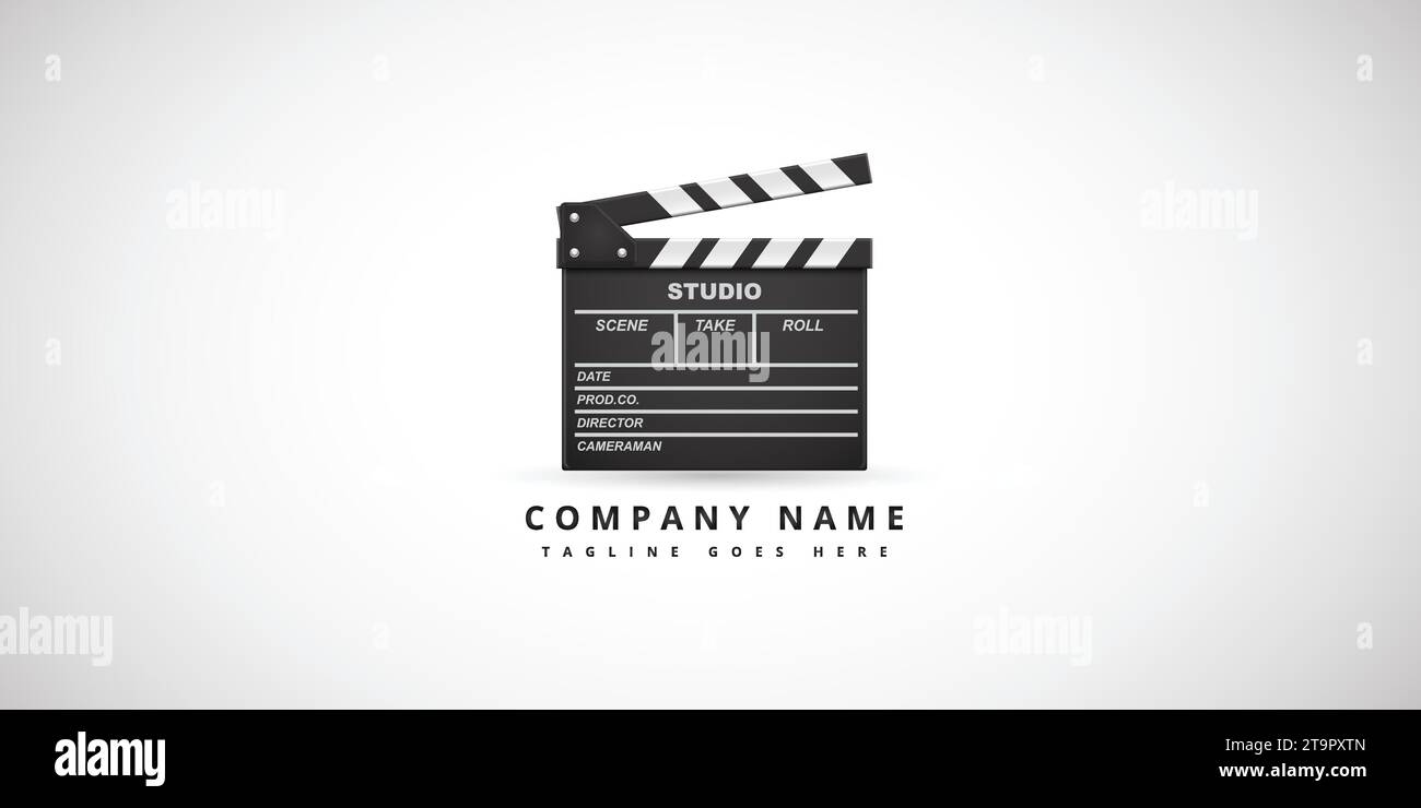 Movie Clapper Board. Vector Illustration, Movie Clapper Isolated On ...