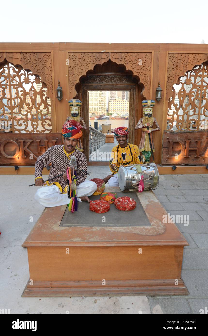 Rajasthani musicians playing traditional Rajasthani music in front of ...
