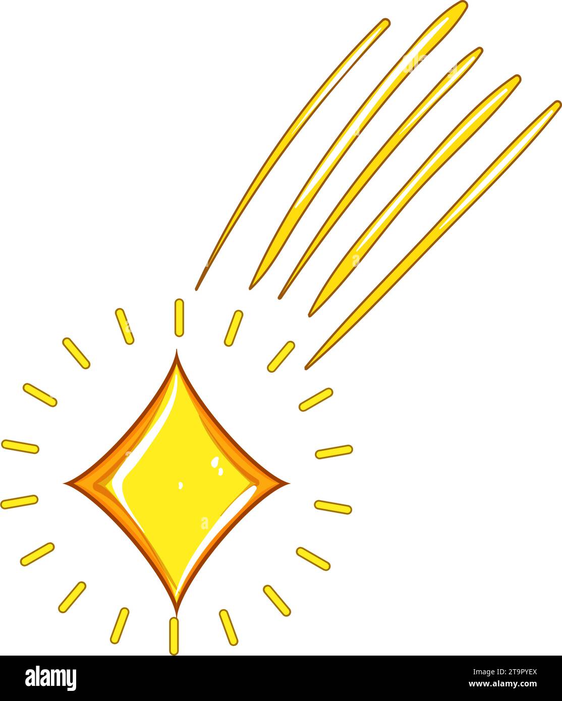 meteor star shoot cartoon vector illustration Stock Vector Image & Art ...