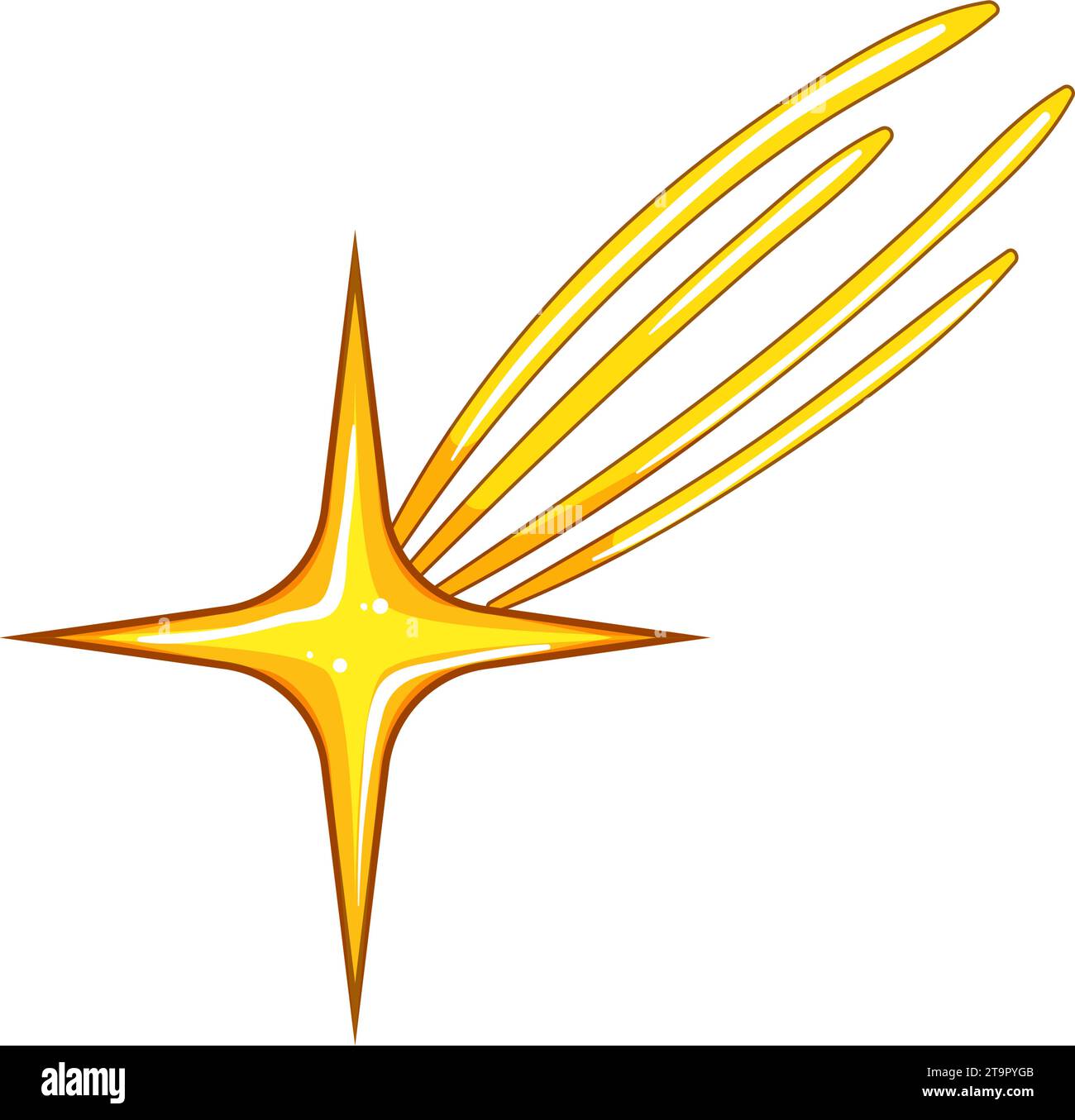 light star shoot cartoon vector illustration Stock Vector Image & Art ...