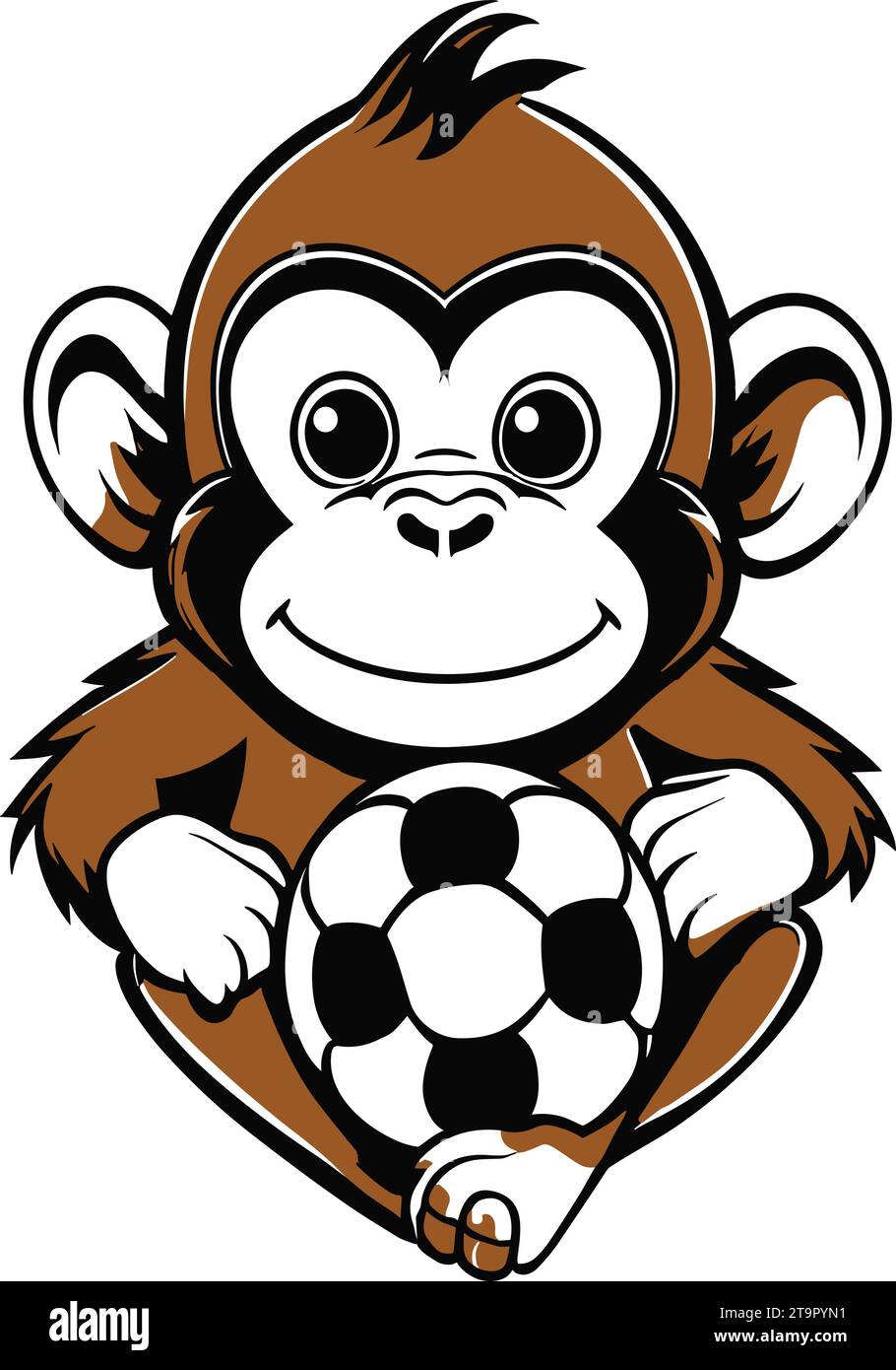 Football mascot with children Stock Vector Images - Alamy