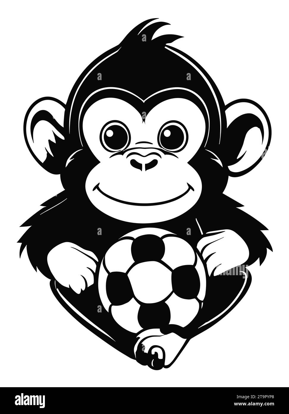 Football mascot with children Stock Vector Images - Alamy