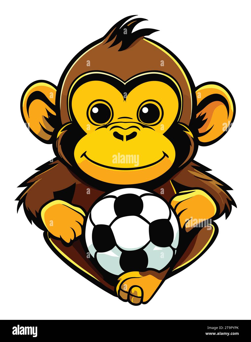 Football mascot with children Stock Vector Images - Alamy