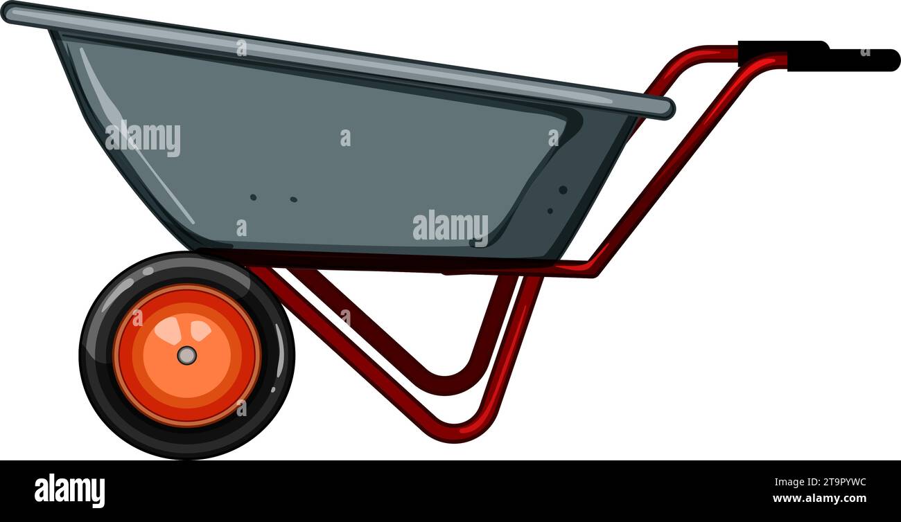 empty wheelbarrow cartoon vector illustration Stock Vector Image & Art ...