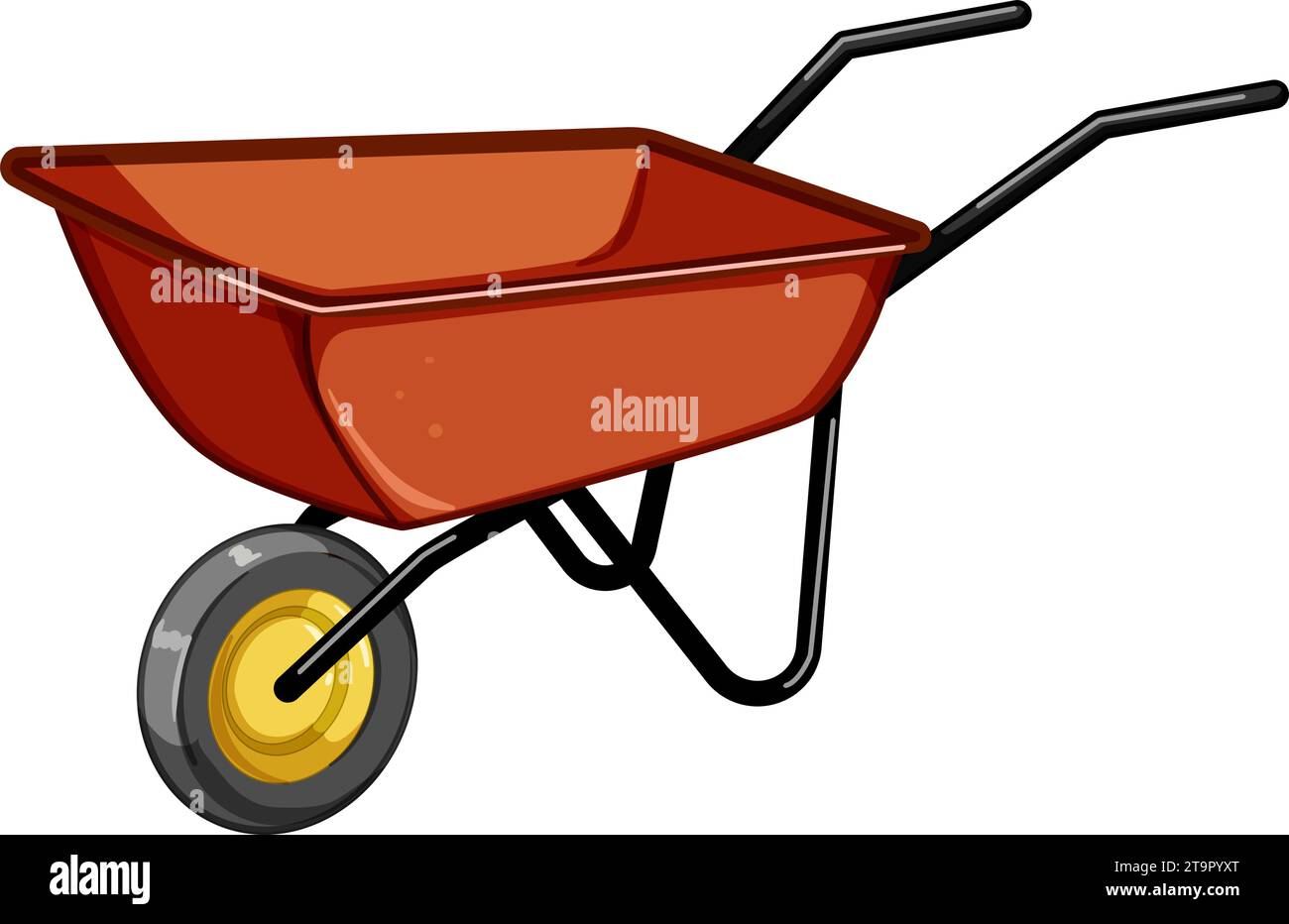 equipment wheelbarrow cartoon vector illustration Stock Vector Image ...
