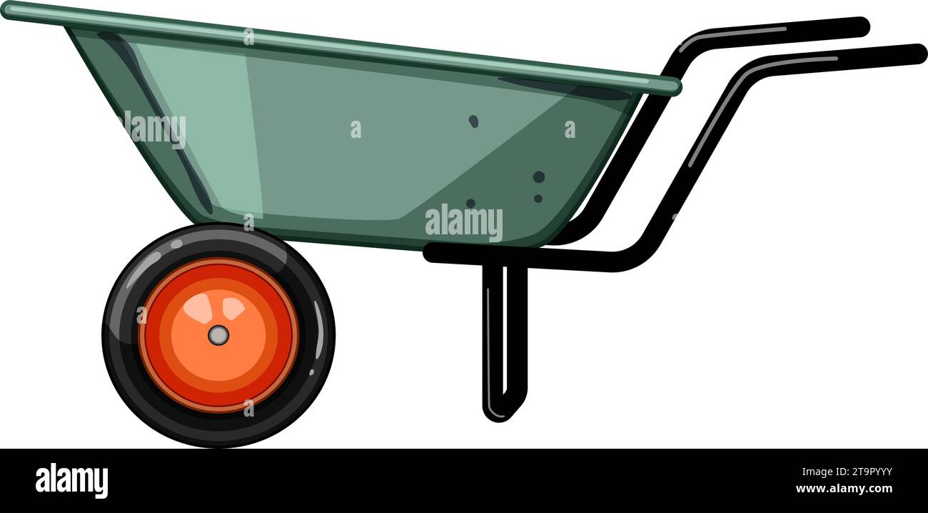 garden wheelbarrow cartoon vector illustration Stock Vector Image & Art ...