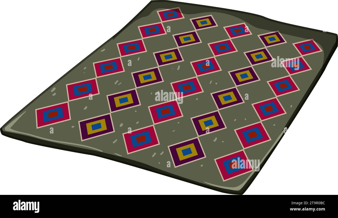 decoration wool carpet cartoon vector illustration Stock Vector Image ...