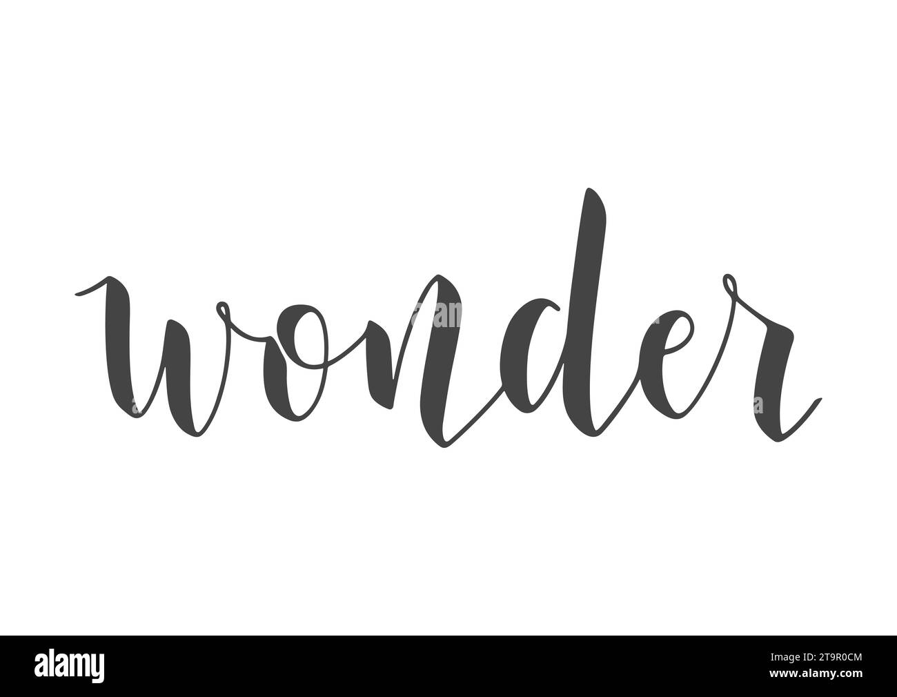 Vector Stock Illustration. Handwritten Lettering of Wonder. Template ...
