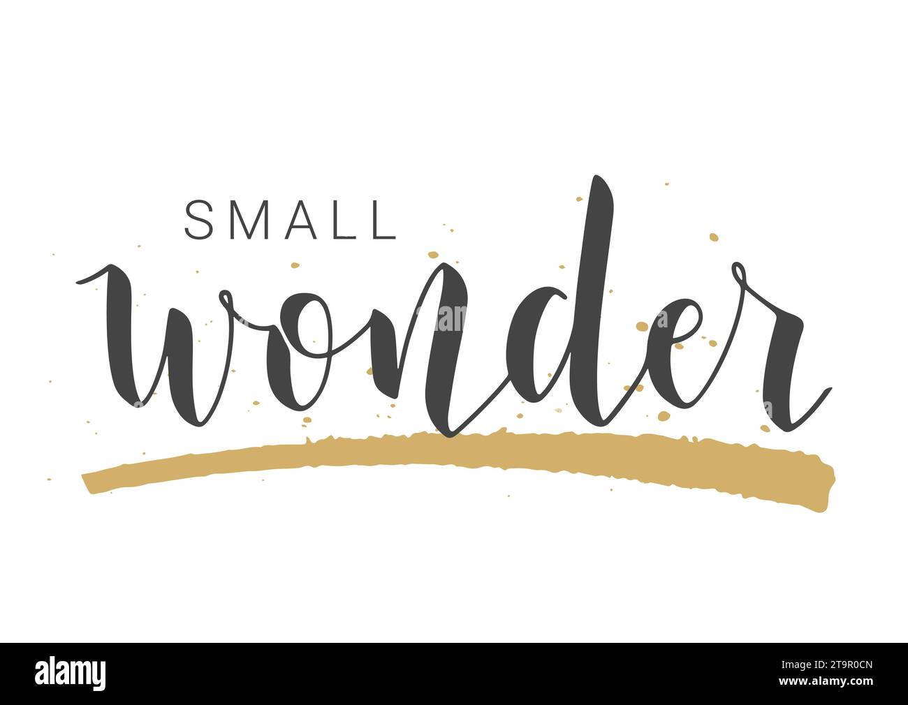 Vector Stock Illustration. Handwritten Lettering of Small Wonder ...