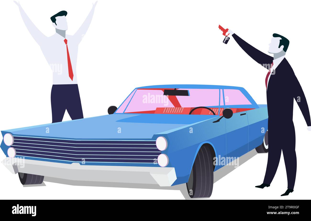 Insurance concept car salesman Cut Out Stock Images & Pictures - Alamy