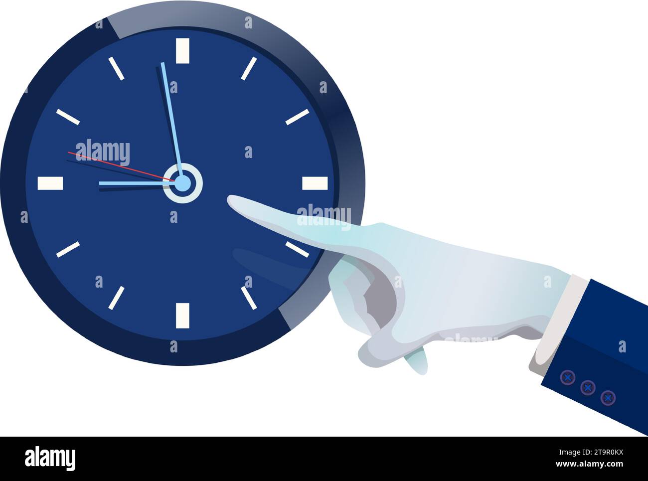 Punctual man vector clock business hi-res stock photography and images ...