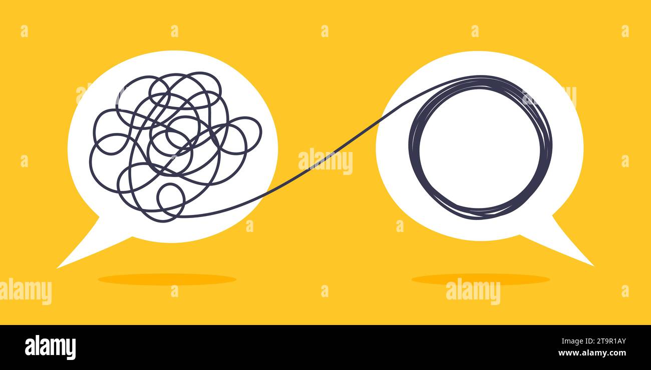 Psychologist consulting or mental problem solving brainstorm concept ...