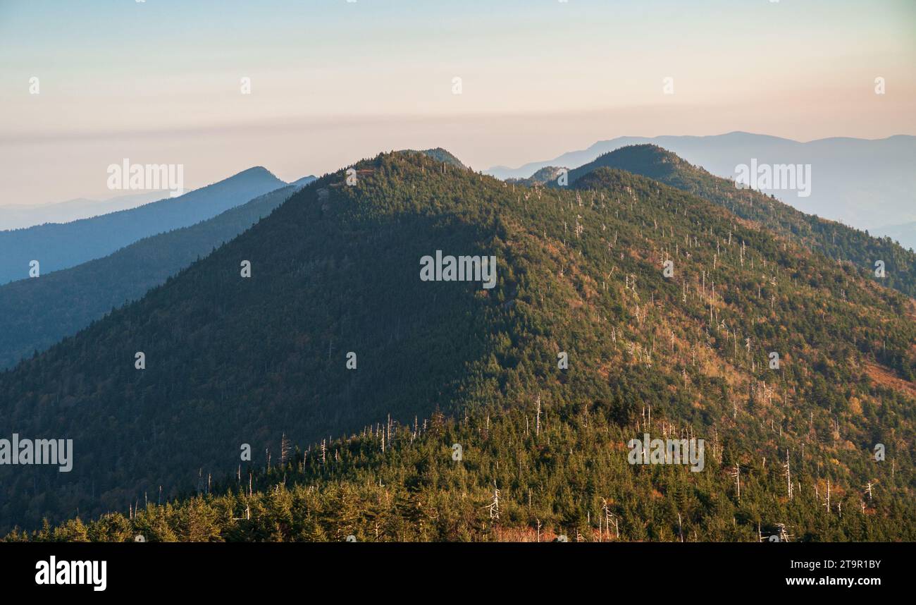 An Autumn Overlook at Mount Mitchell State Park, North Carolina Stock ...