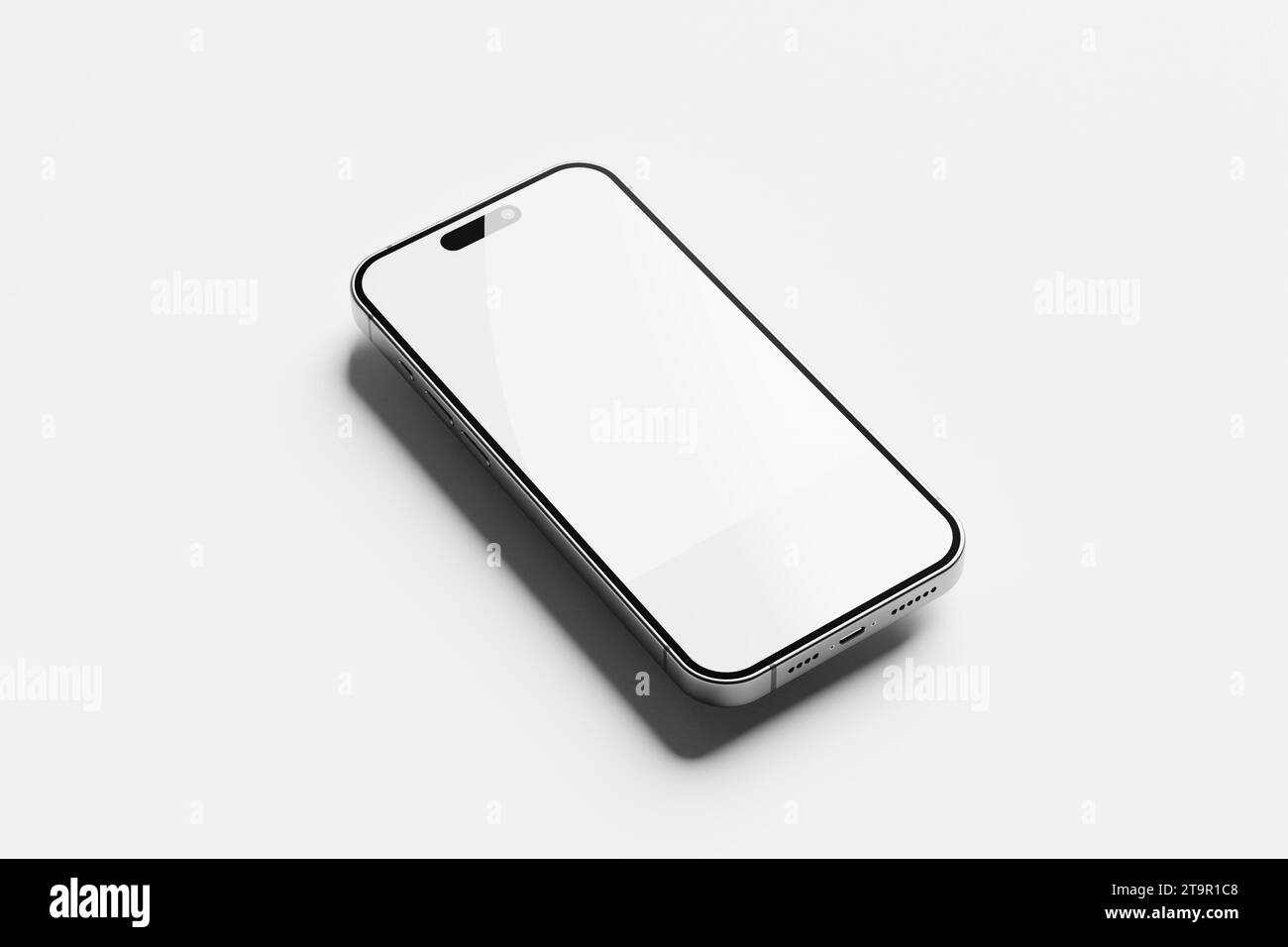 Iphone 15 and 15 Pro and 15 Pro Max White Blank 3D Rendering Mockup Stock Photo - Alamy