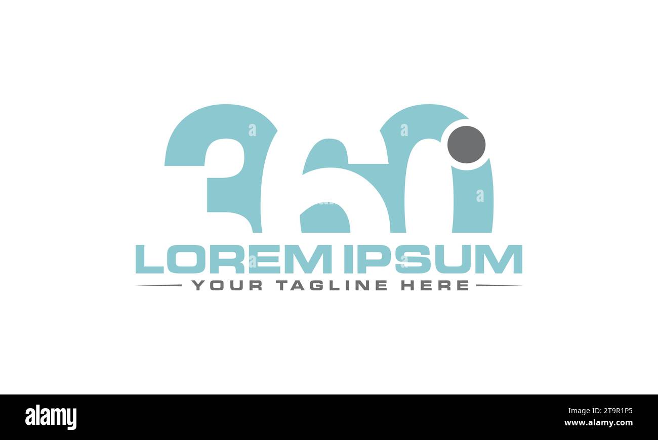 360 Logo Design Unique and Creative Logo Design Stock Vector Image ...