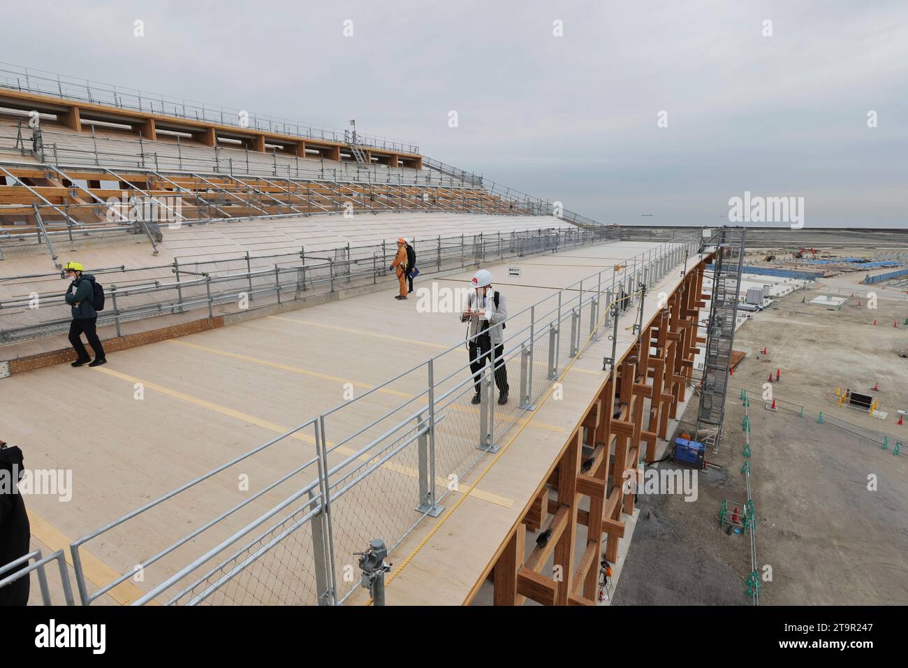 A structure called "Ring" where is under construction for the venue of ...