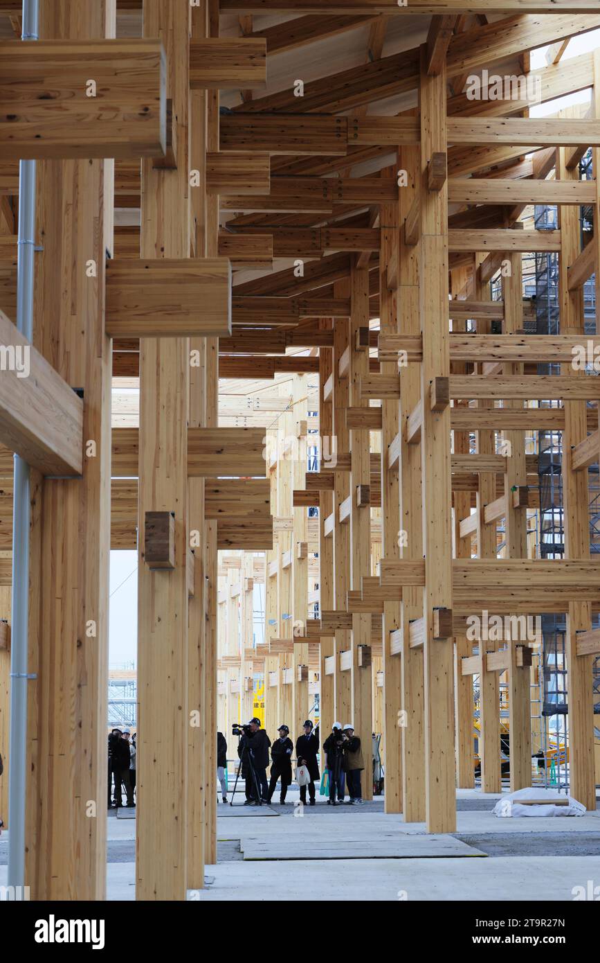 A structure called "Ring" where is under construction for the venue of ...